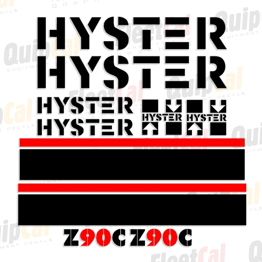 Hyster Z90C Telehandler Marking Decal Set – Truck and Equipment Decals