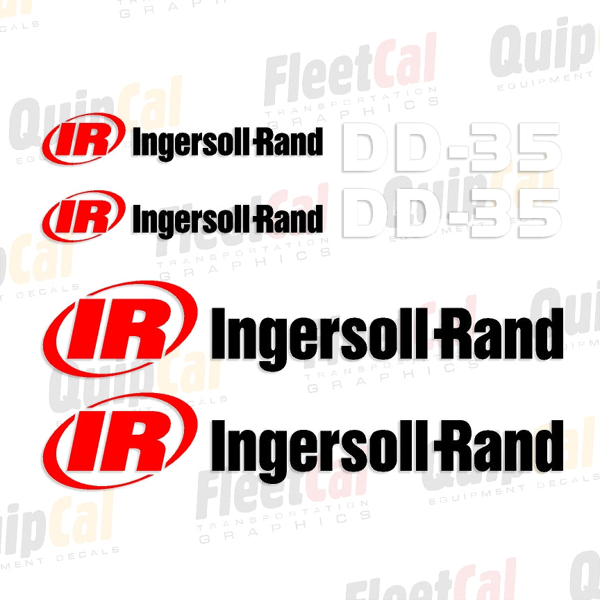 Ingersoll Rand DD-35 Early 2000s Marking Decal Set – Truck and ...