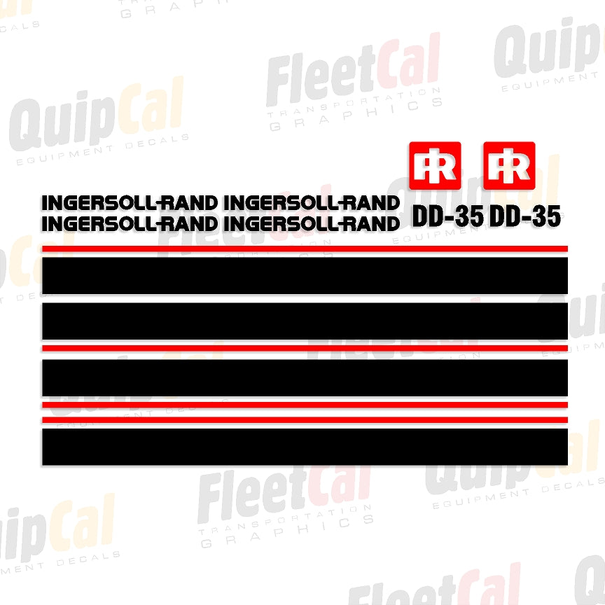 Ingersoll Rand DD-35 Late 1990s Marking Decal Set – Truck and Equipment ...
