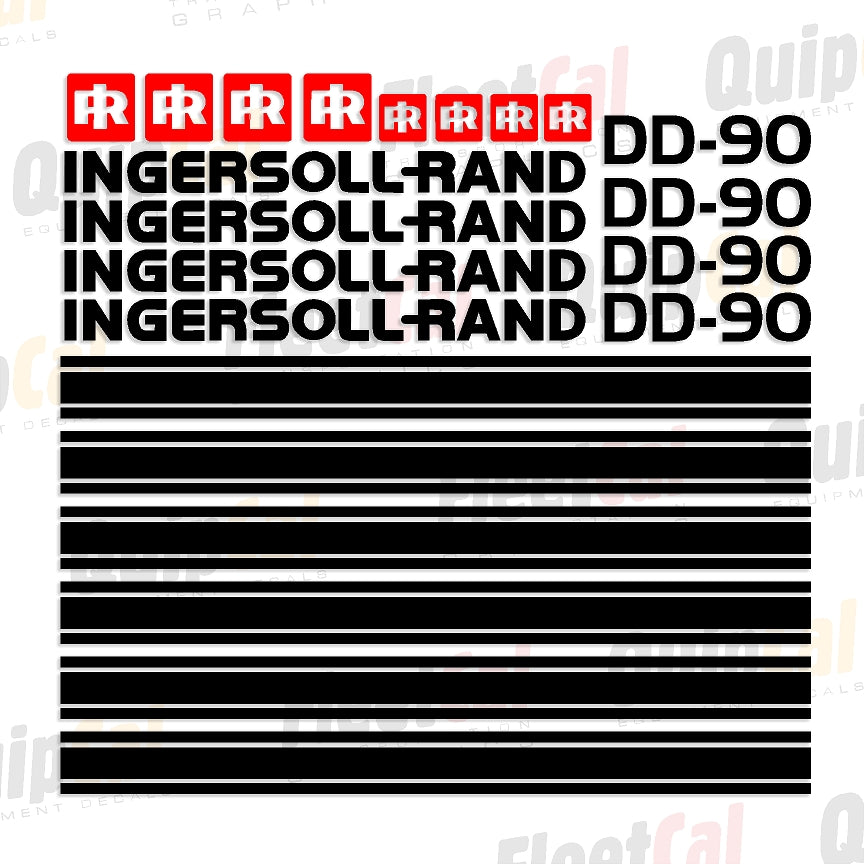 Ingersoll Rand DD-90 Mid 1980s Marking Decal Set – Truck and Equipment ...