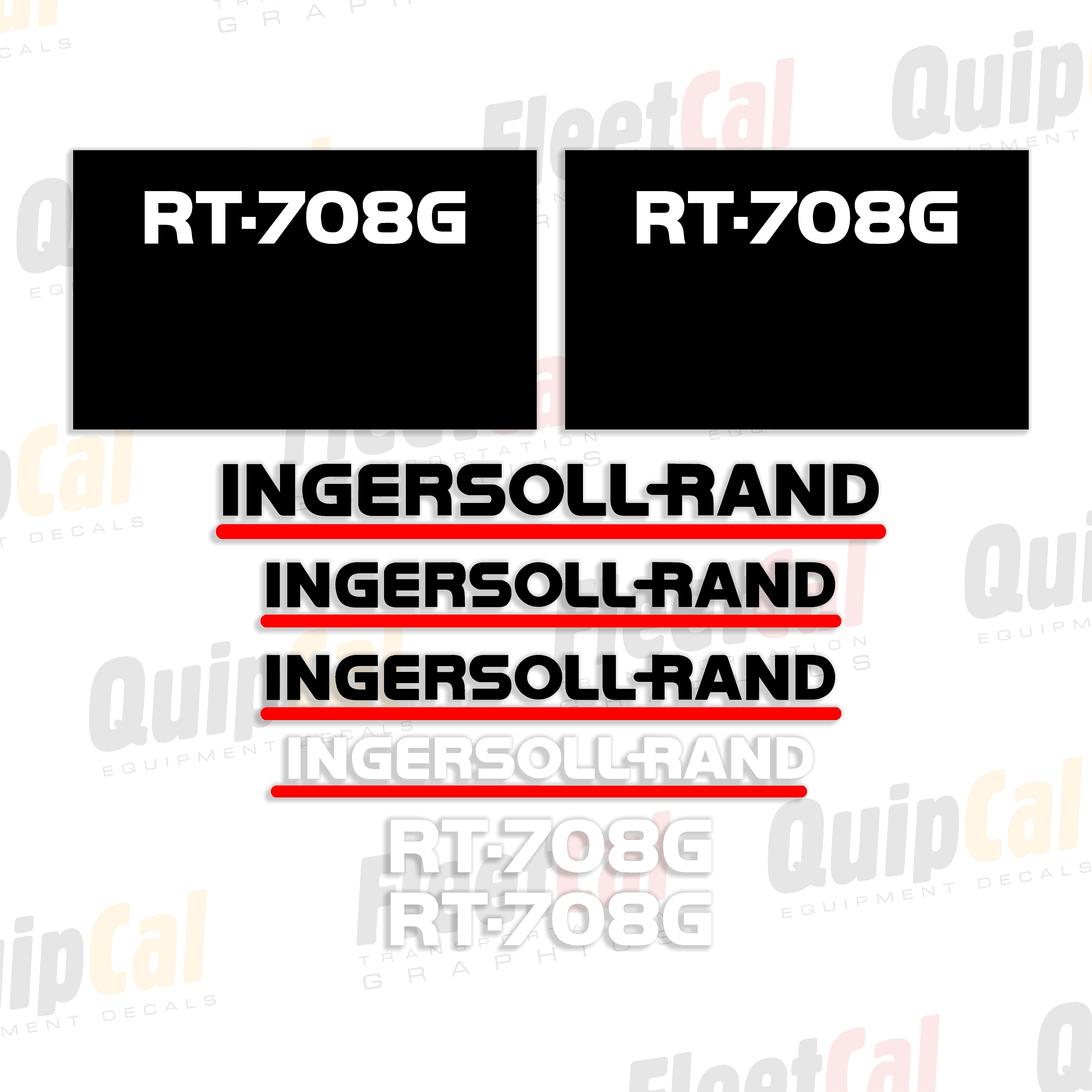 Ingersoll Rand RT-708G Rough Terrain Forklift Decal Set – Truck and ...