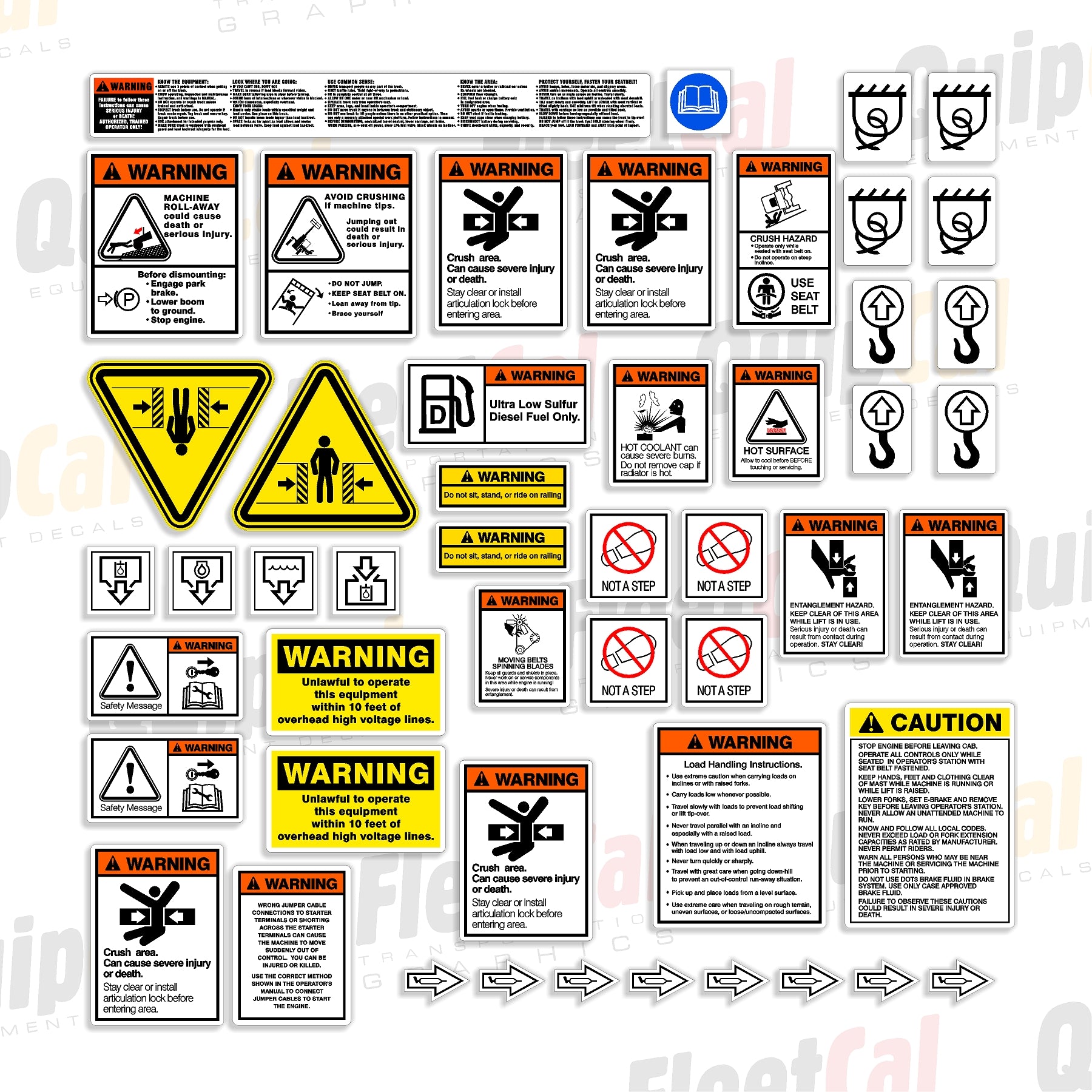 Ingersoll Rand Telehandler Safety Decals – Truck and Equipment Decals