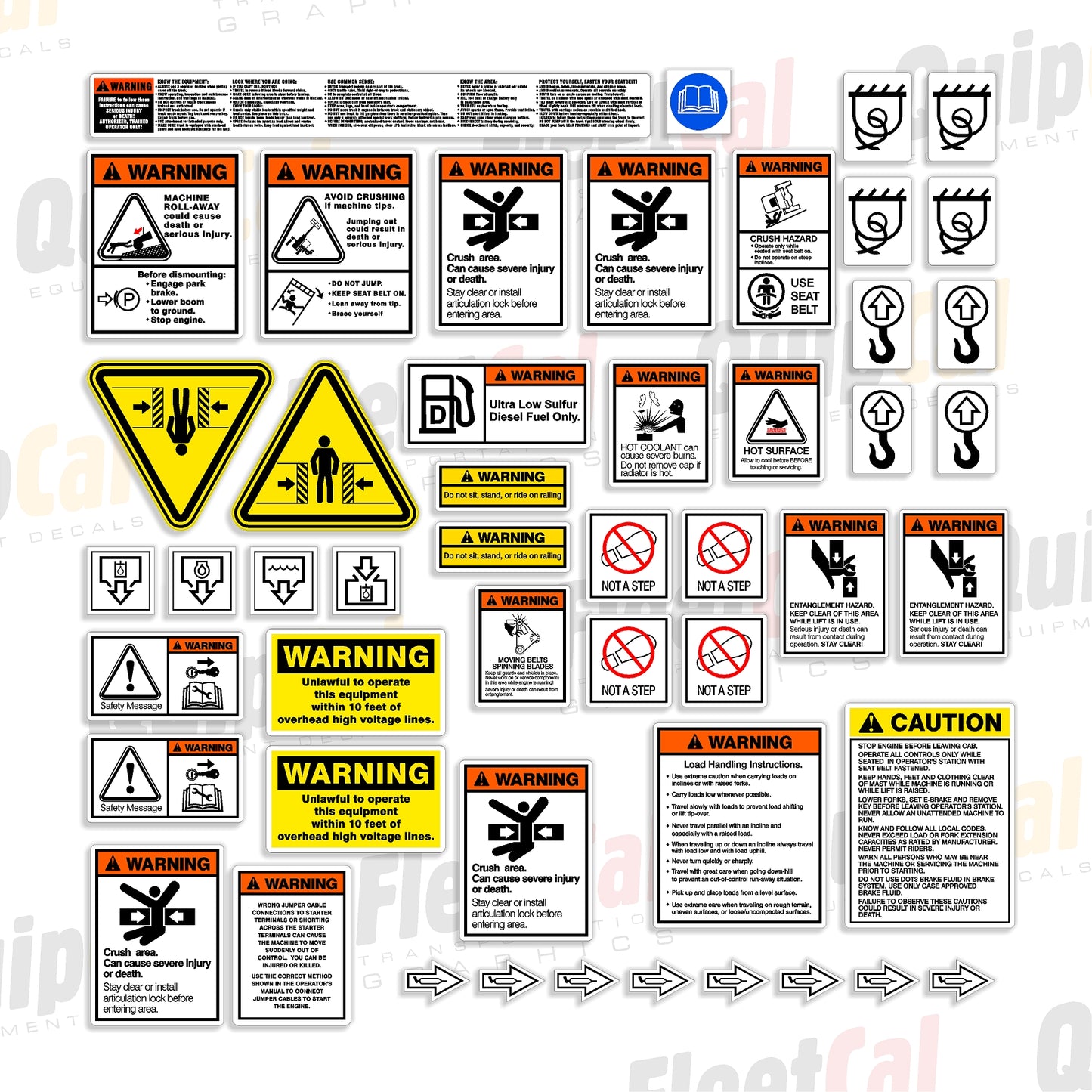 Ingersoll Rand Telehandler Safety Decals – Truck and Equipment Decals