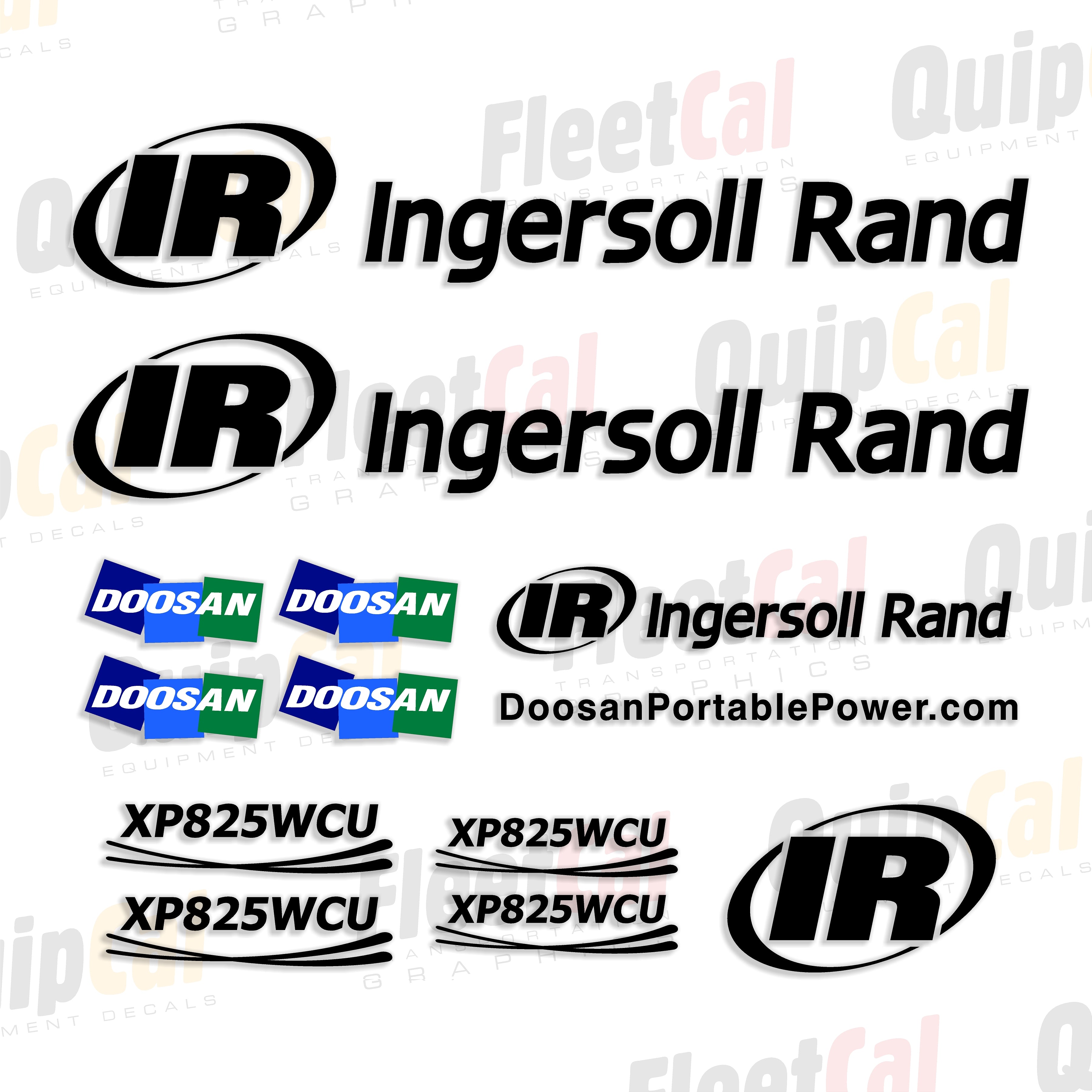 Ingersoll Rand - Doosan XHP825WCU Air Compressor Model Marking Decal S – Truck and Equipment Decals