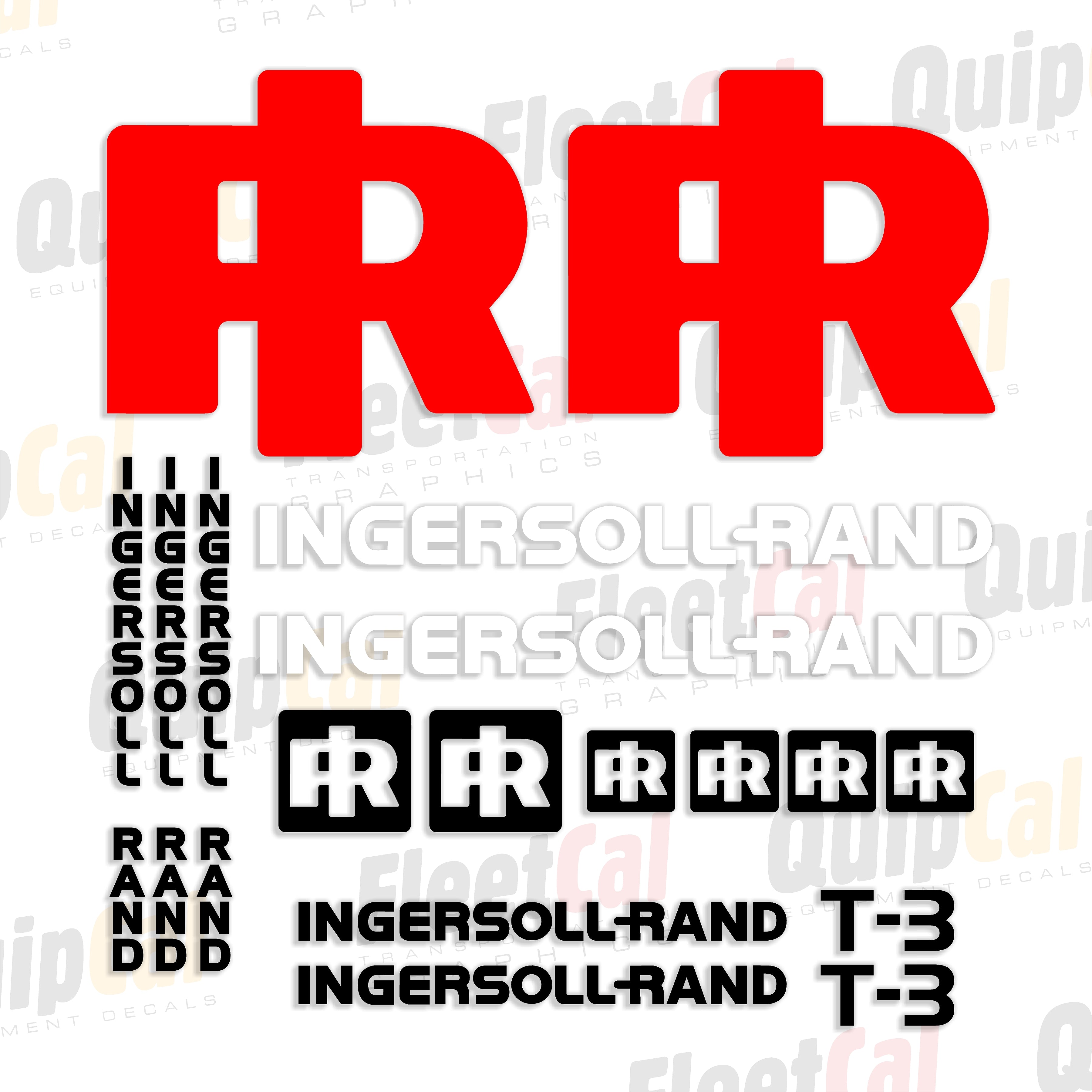 Ingersoll Rand T-3 Drill Rig Marking Decal Set – Truck and Equipment Decals