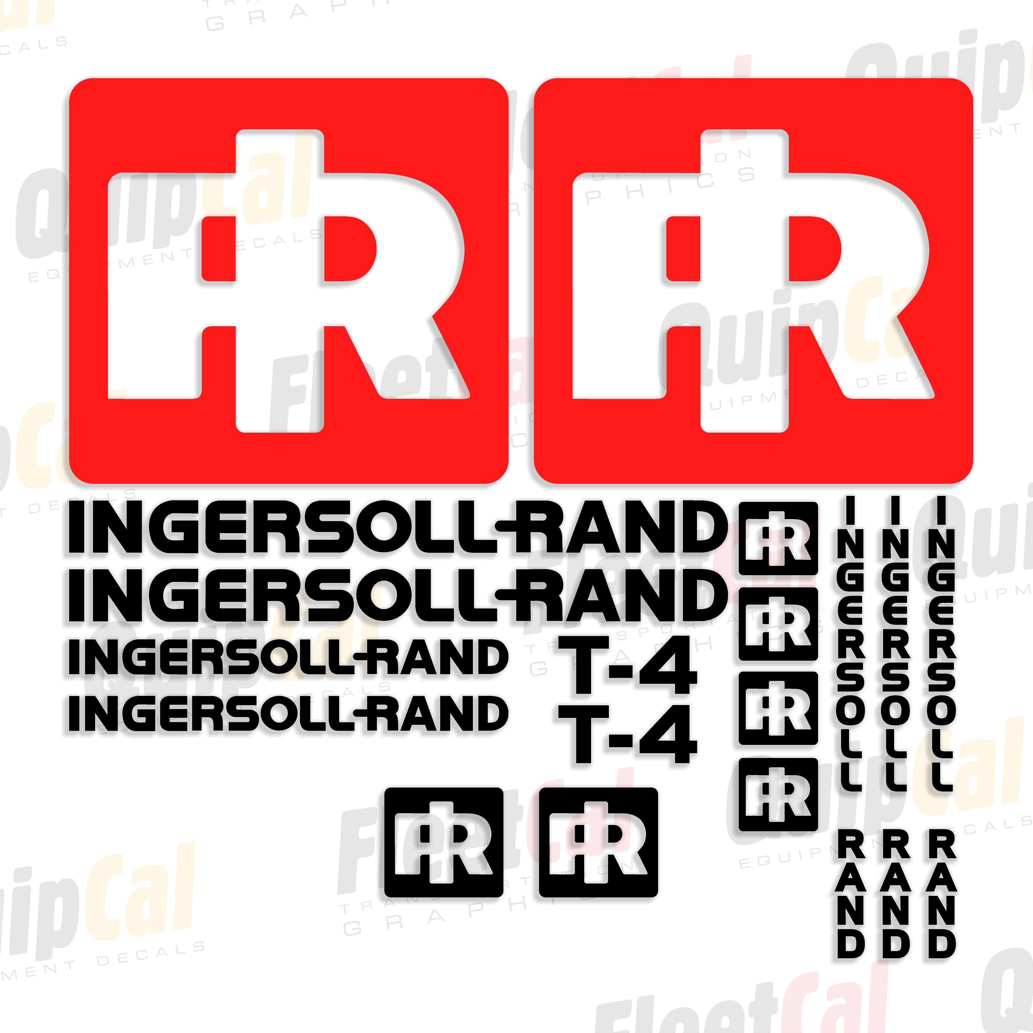 Ingersoll Rand T-4 Drill Rig Marking Decal Set – Truck and Equipment Decals