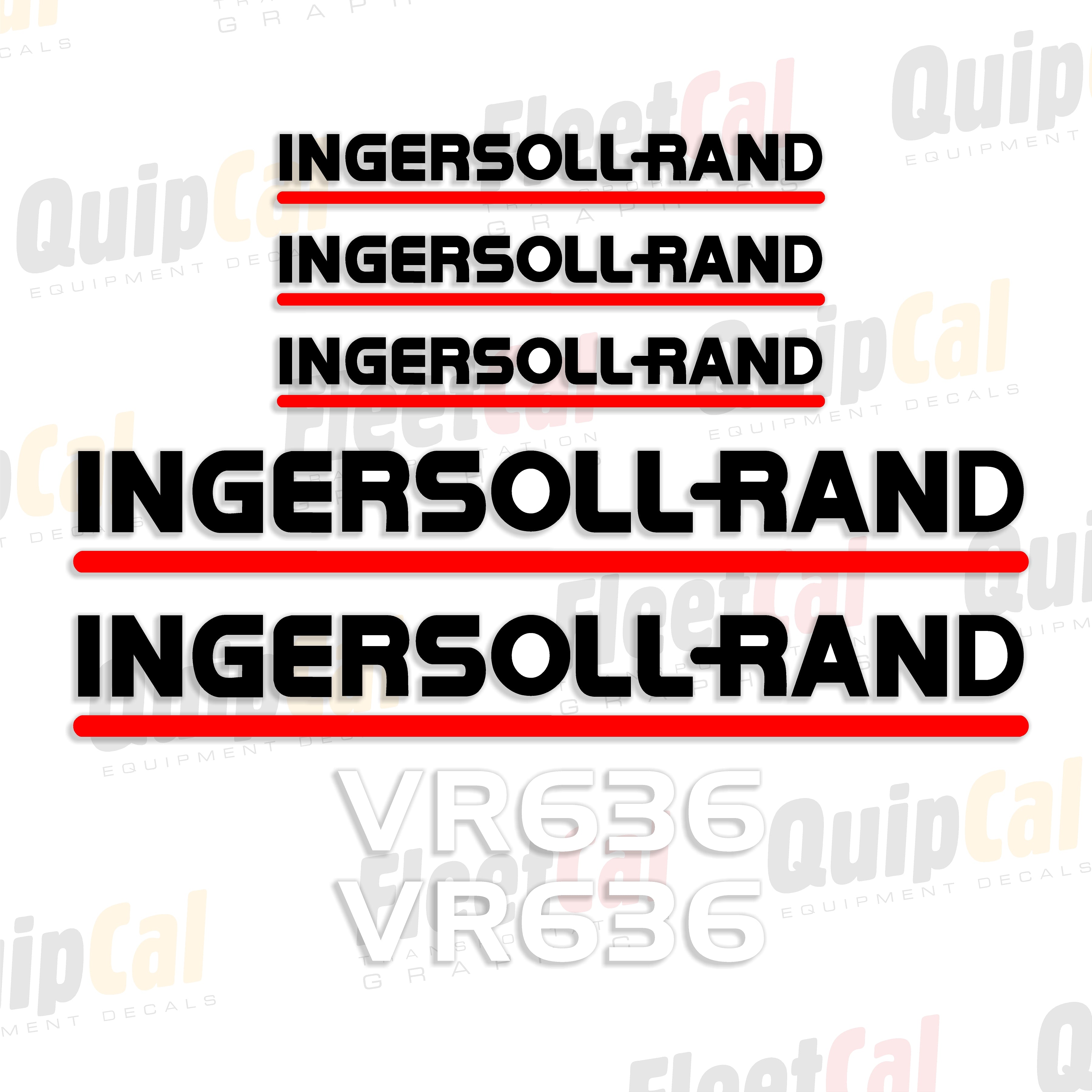 Ingersoll Rand VR-636 Telehandler Marking Decal Set – Truck and Equipment Decals