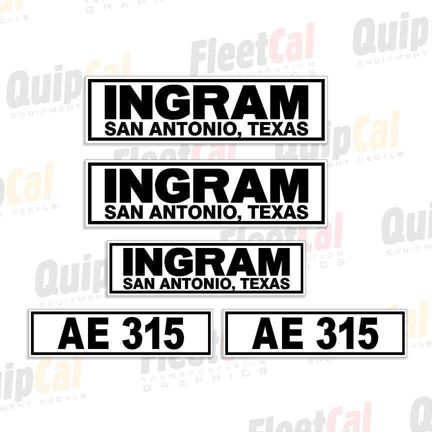 Ingram AE 315 Asphalt Roller Marking Decal Set – Truck and Equipment Decals