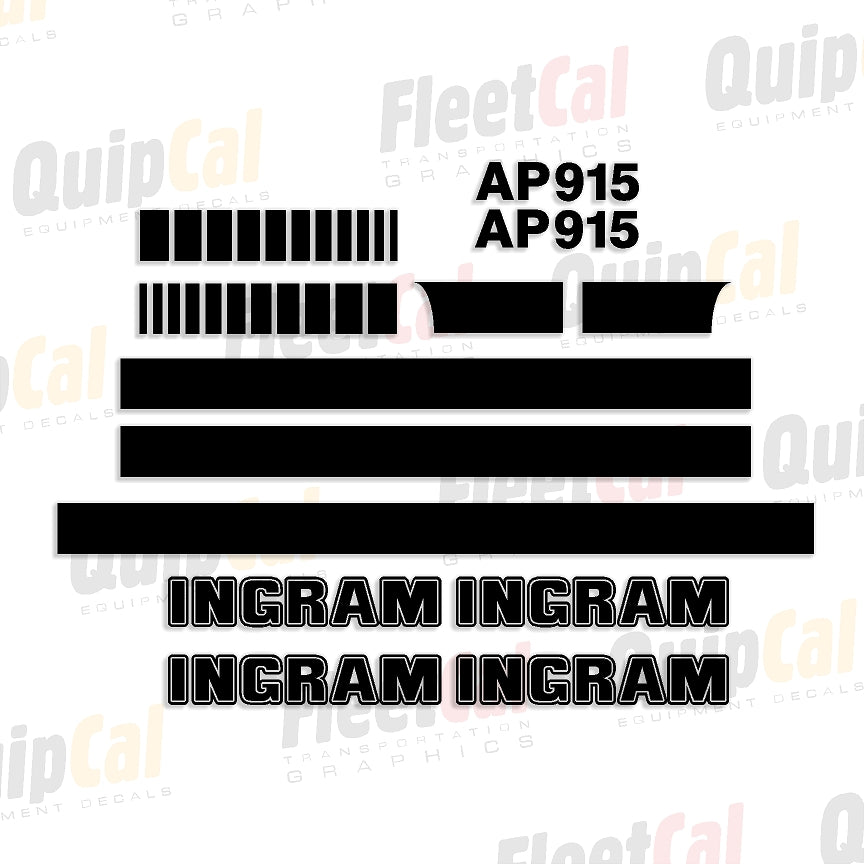Ingram AP 915 Articulated Pneumatic Roller Marking Decal Set – Truck ...
