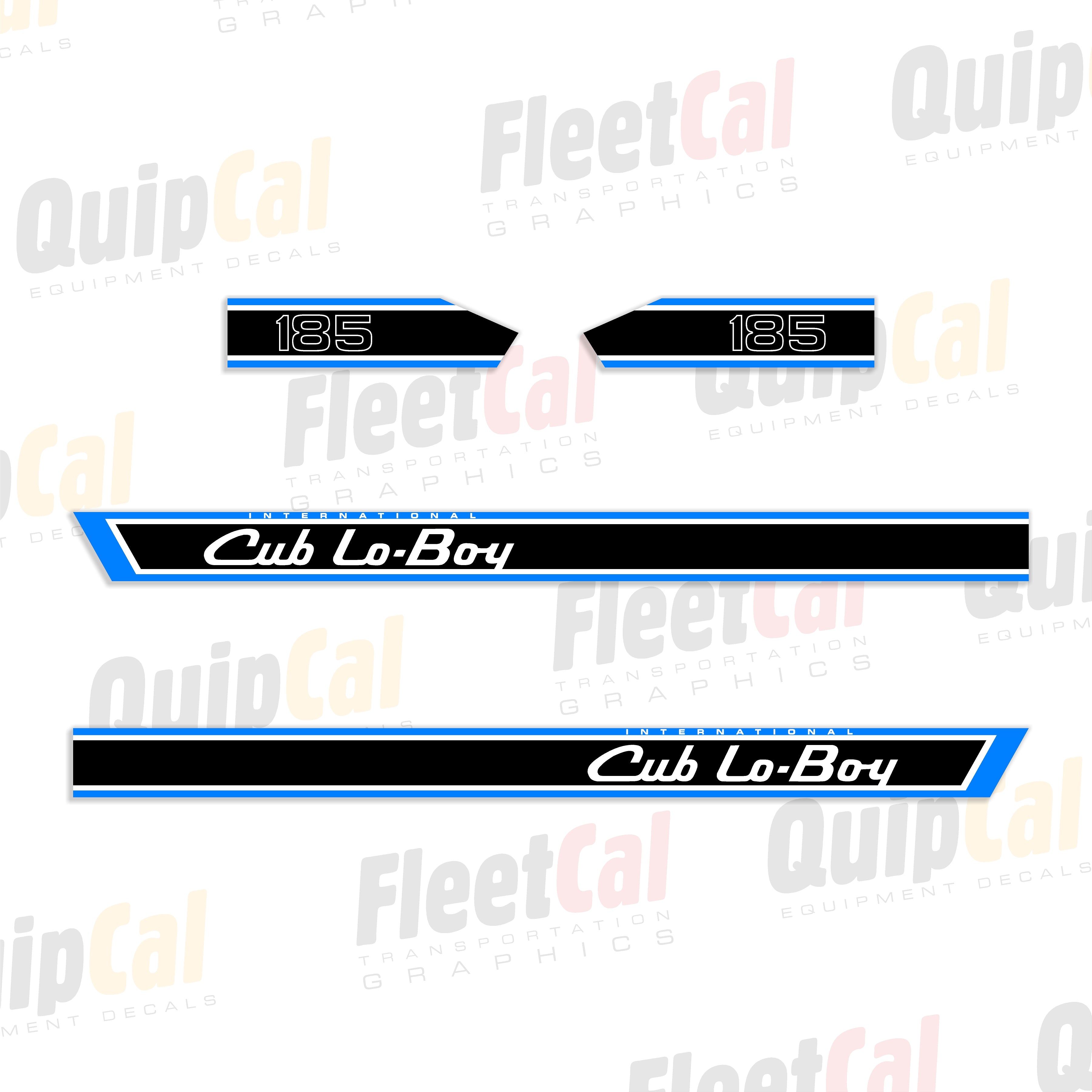 International Cub Lo-Boy 185 Lawn Tractor Hood Decal Set – Truck and ...