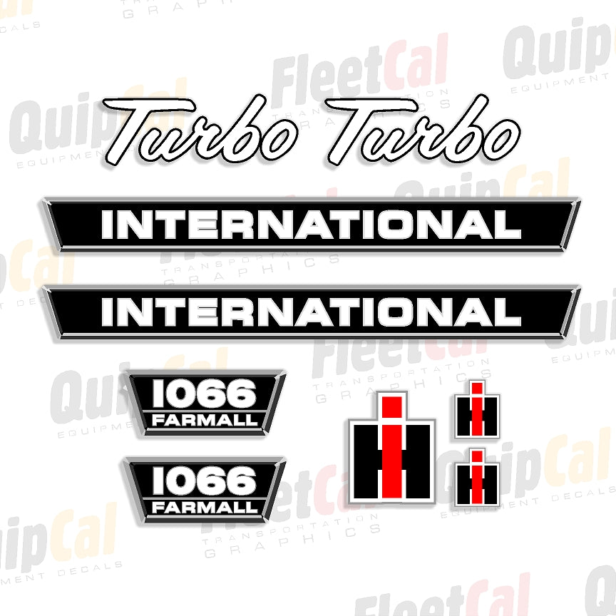 International 1066 Turbo Tractor Marking Decal Set - Early Model ...