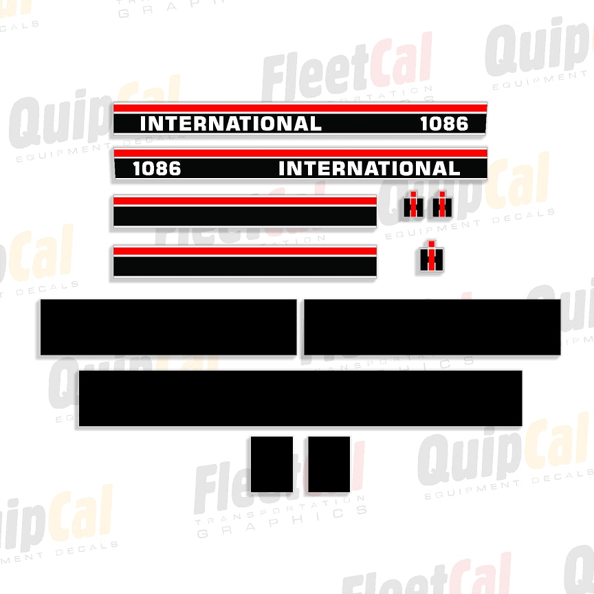 International 1086 Tractor Marking Decal Set - Red Stripe Model – Truck ...