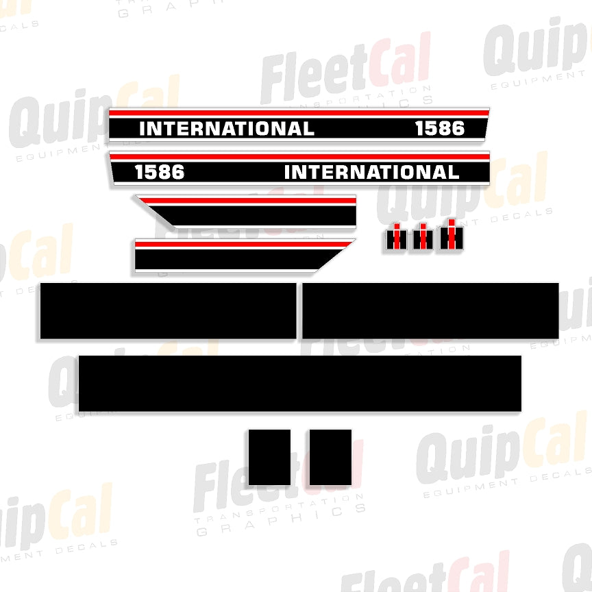 International 1586 Tractor Marking Decal Set - Red Stripe Model – Truck ...
