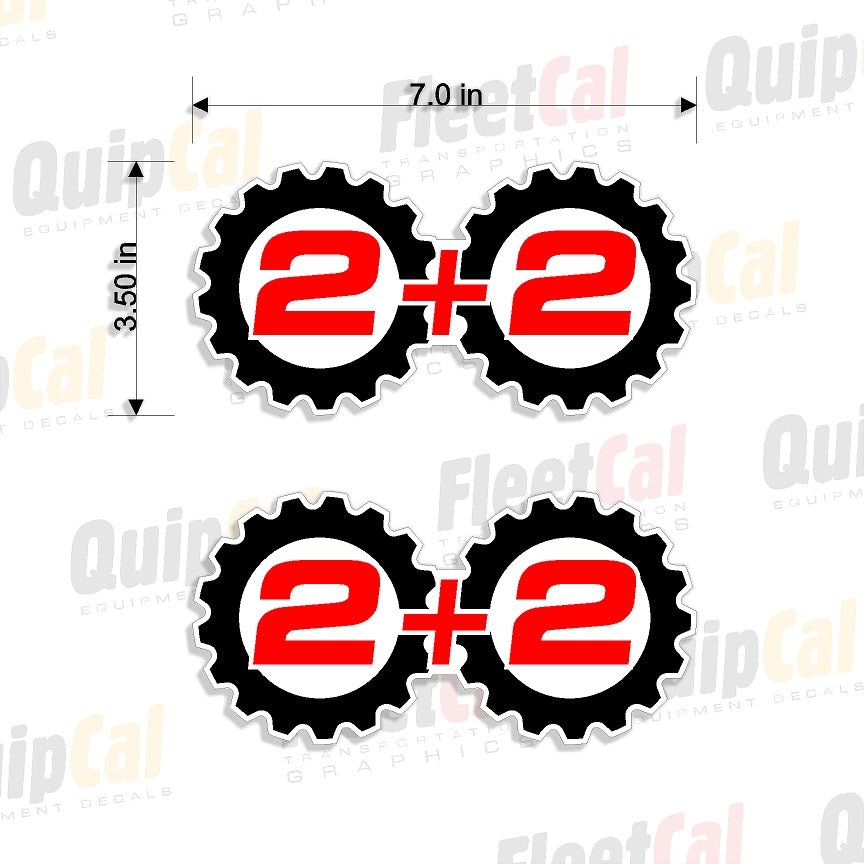 International 2+2 Decals (1 PAIR) – Truck and Equipment Decals