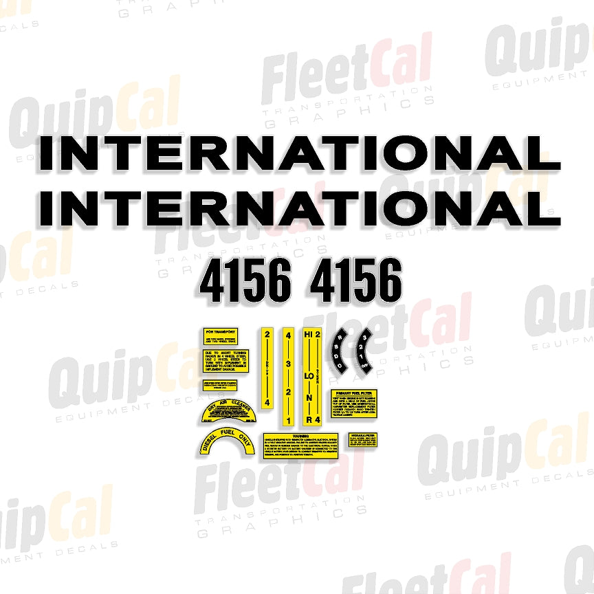 International 4156 Industrial Tractor Marking Decal Set – Truck and ...