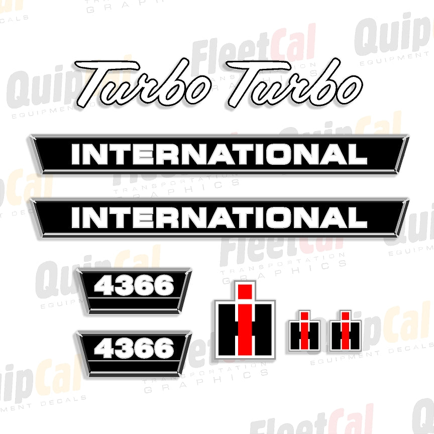 International 4366 Turbo Tractor Marking Decal Set – Truck and ...