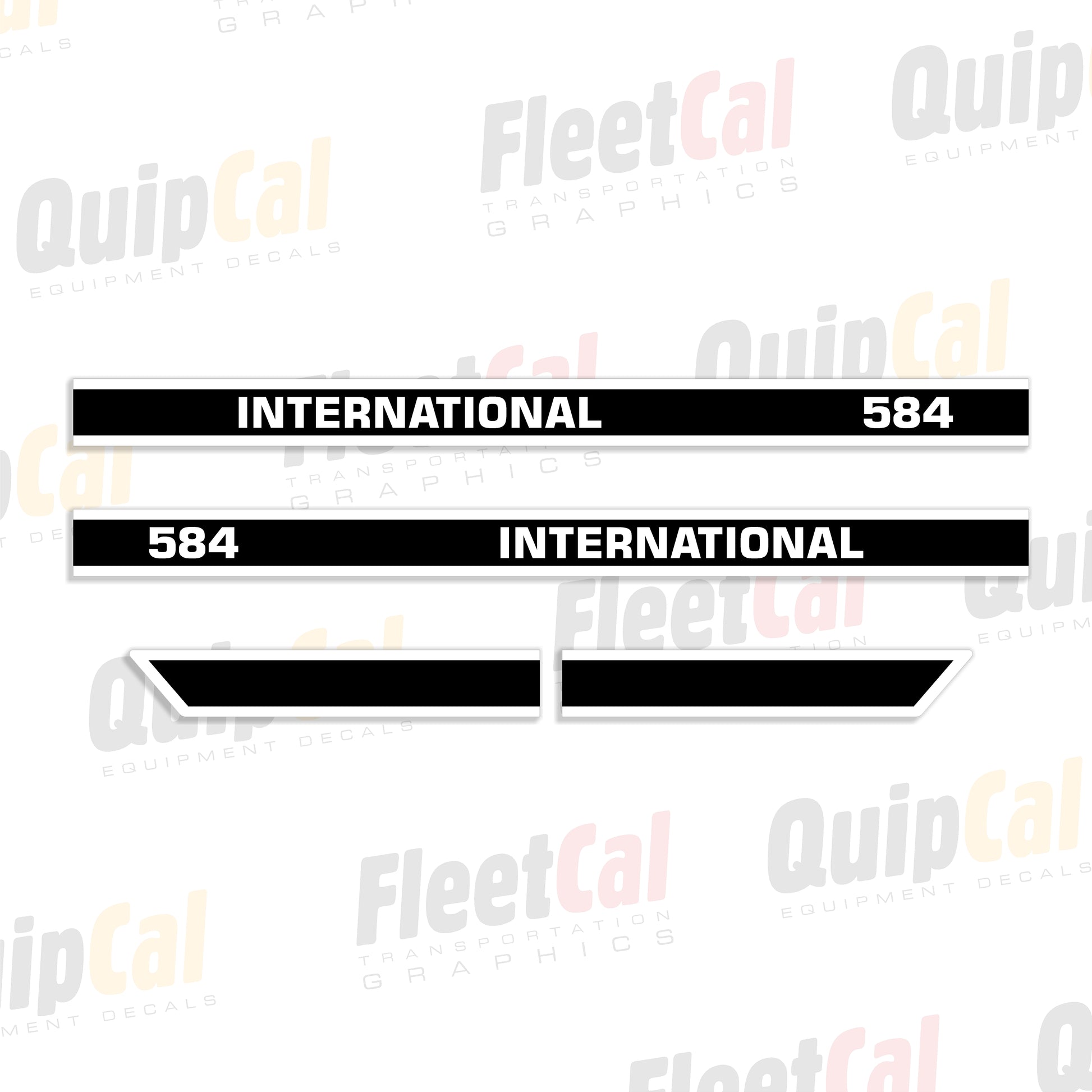 International 584 Black Stripe Tractor Marking Decal Set (Cab Model ...