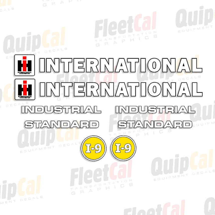 International I-9 Industrial Tractor Marking Decal Set – Truck and ...