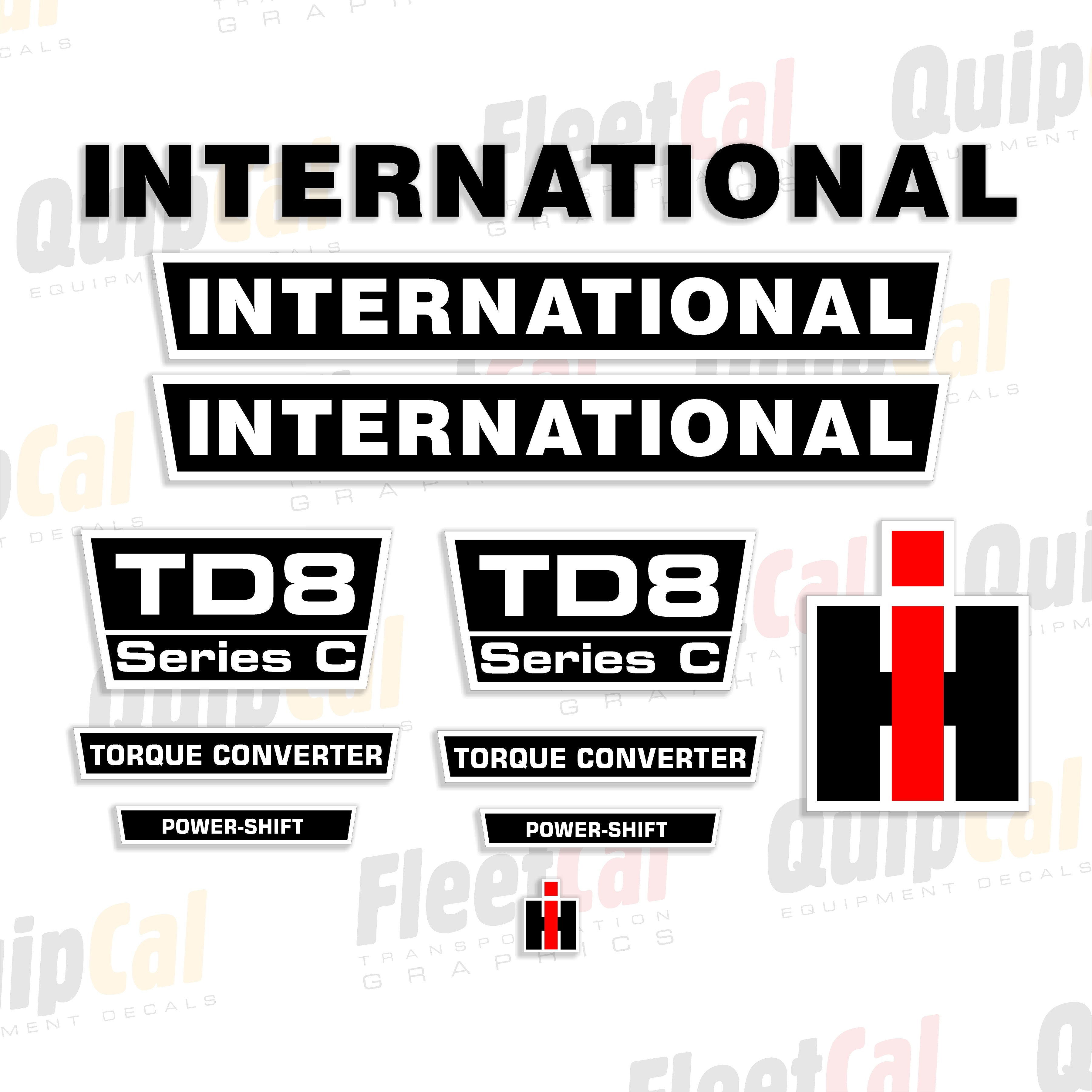 International TD-8C Series C Dozer Marking Decal Set – Truck and ...