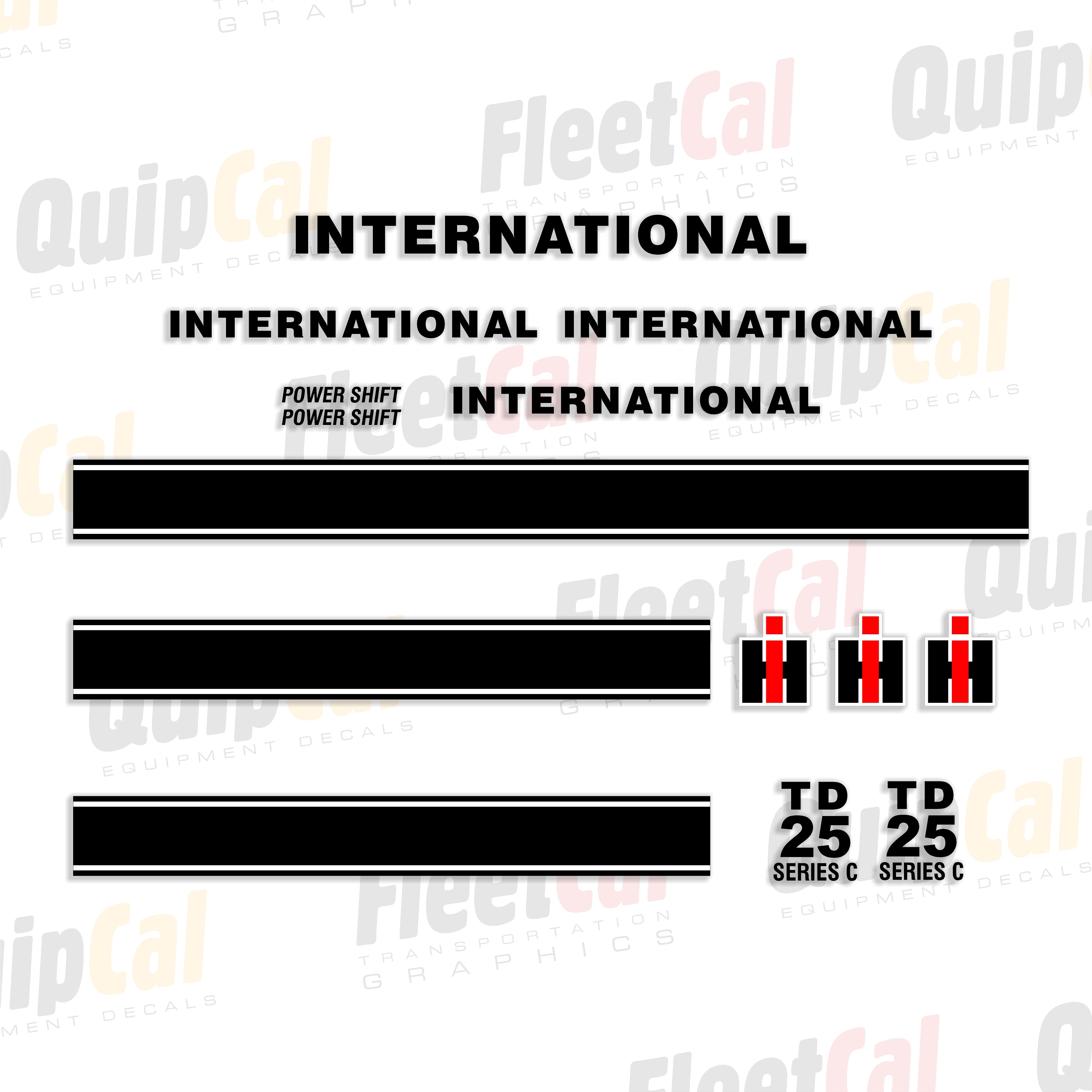International TD25 Series C Dozer Marking Decal Set – Truck and ...