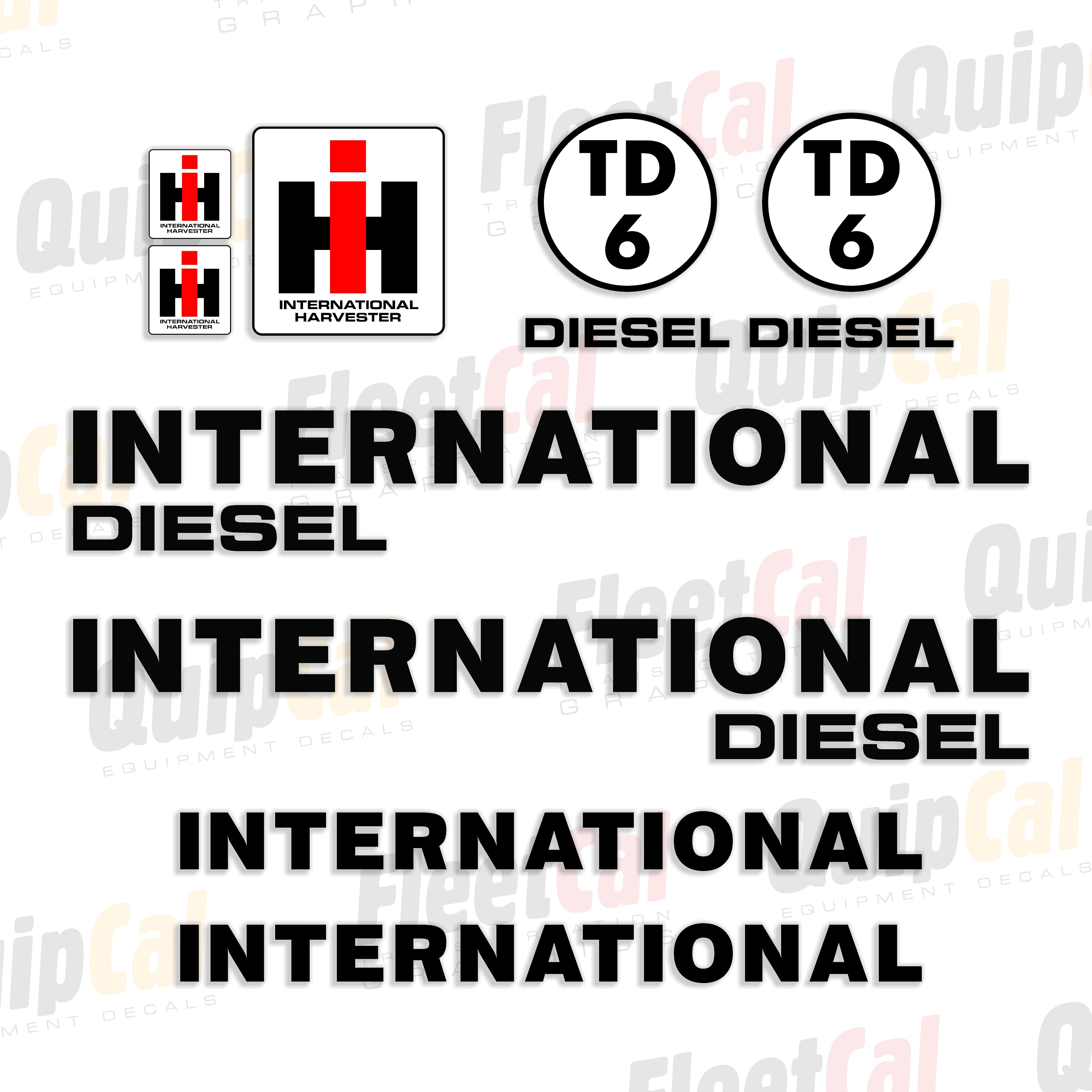 International 886 Tractor Markering Decal Set – Truck and Equipment Decals