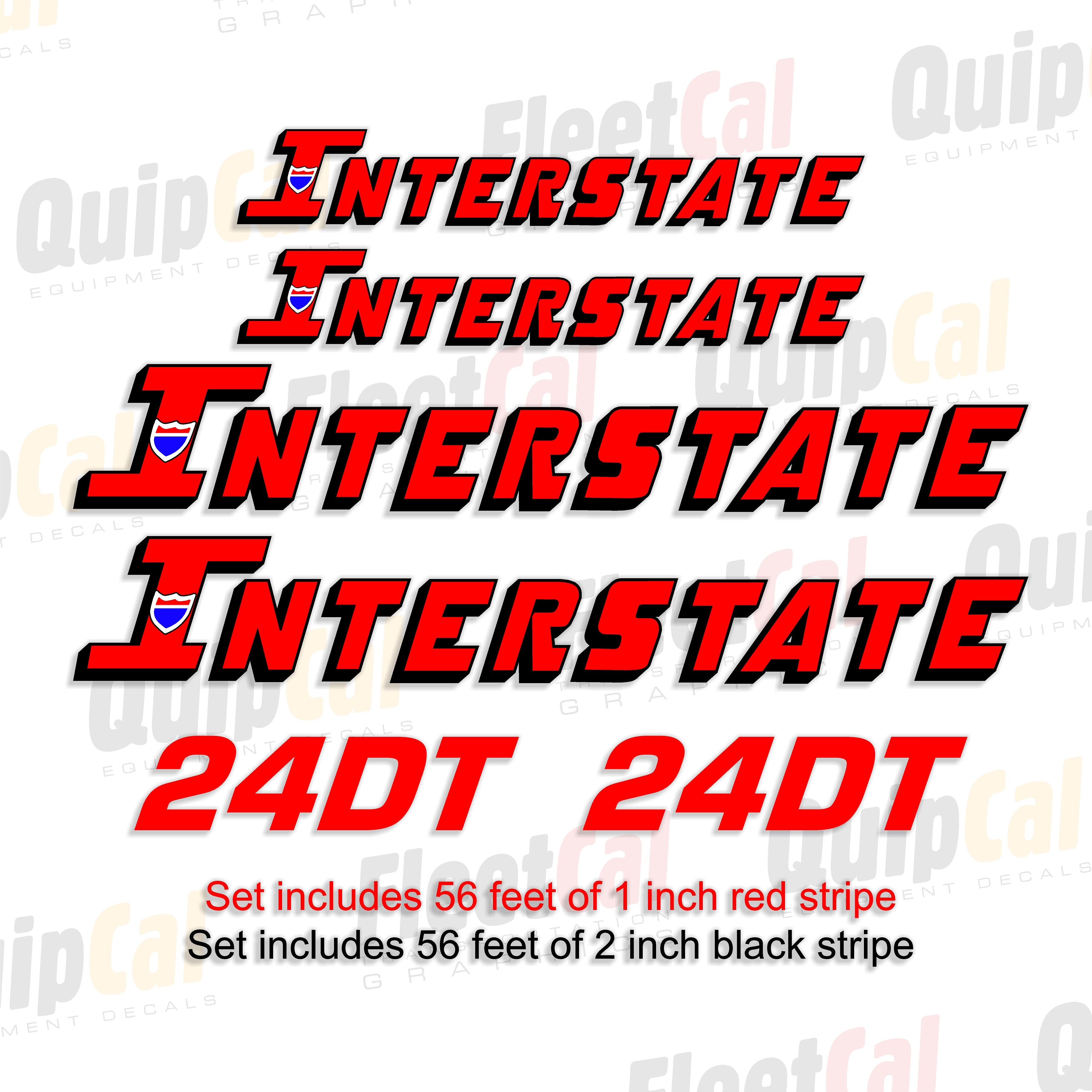 Interstate 24DT Tag Trailer Marking Decal Set – Truck and Equipment Decals