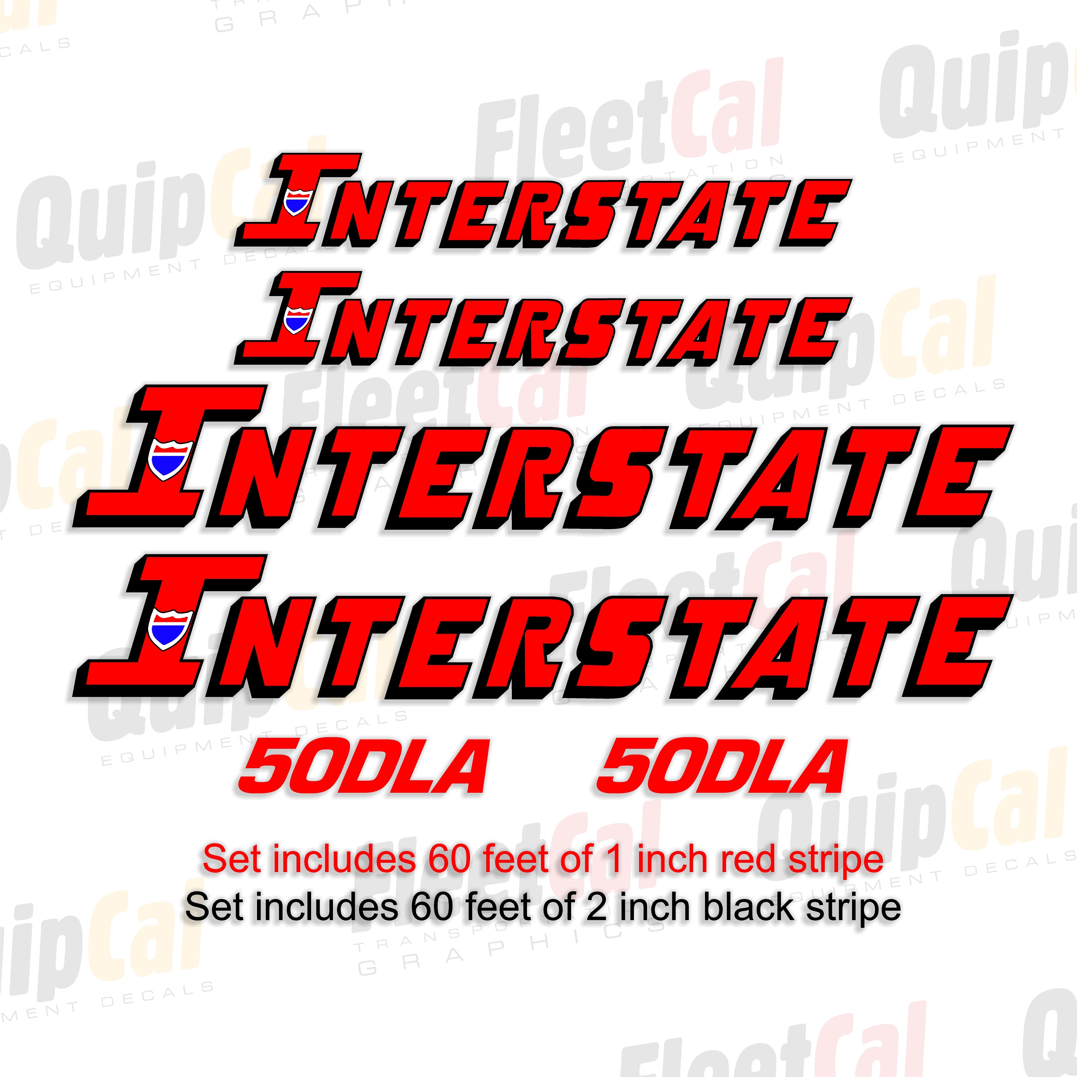 Interstate 50DLA Tag Trailer Marking Decal Set – Truck and Equipment Decals