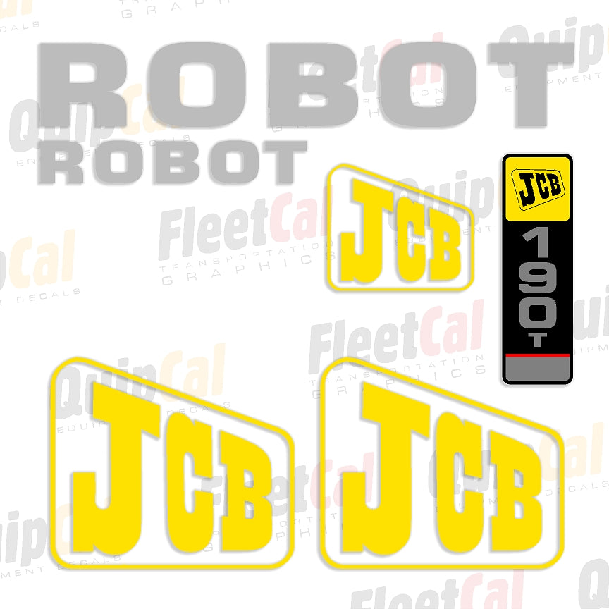 JCB 190T Robot Compact Track Loader Marking Decal Set – Truck and ...