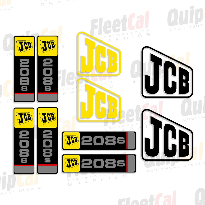 JCB 208S Backhoe Marking Decal Set (2004 Model) – Truck and Equipment ...