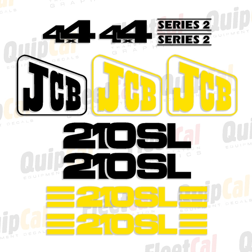 JCB 210SL Series 2 Backhoe Marking Decal Set – Truck and Equipment Decals