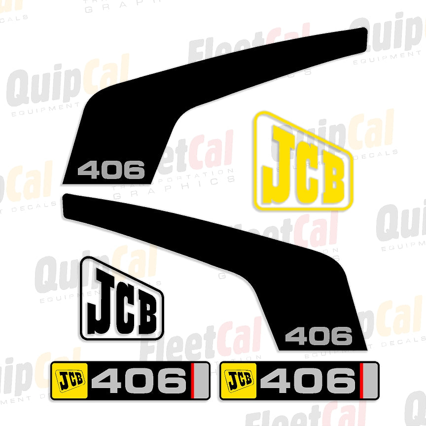 JCB 406 Wheel Loader Marking Decal Set – Truck and Equipment Decals