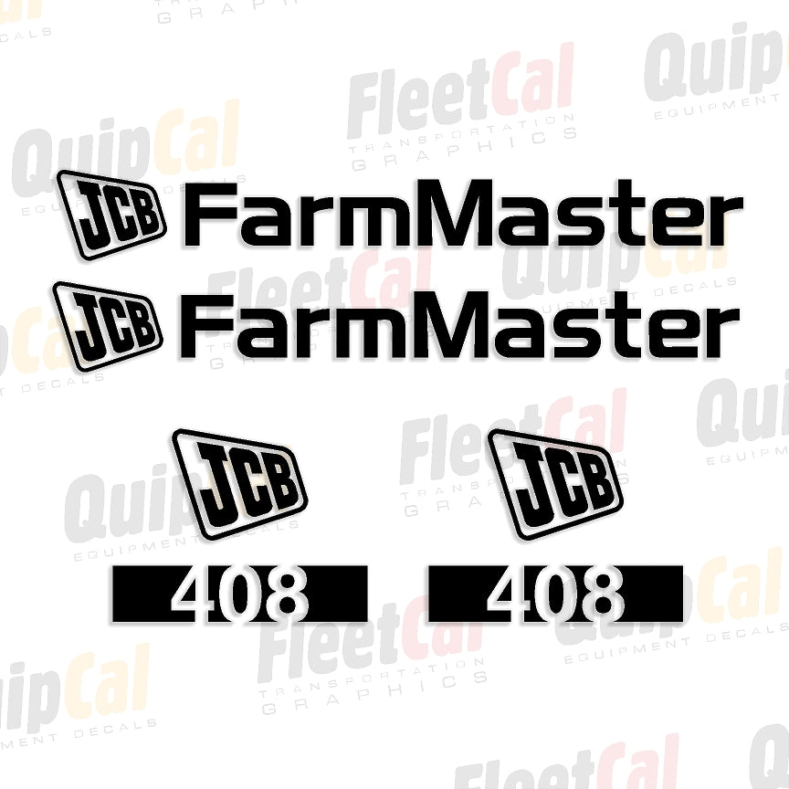 JCB 408 FarmMaster Wheel Loader Marking Decal Set – Truck and Equipment ...