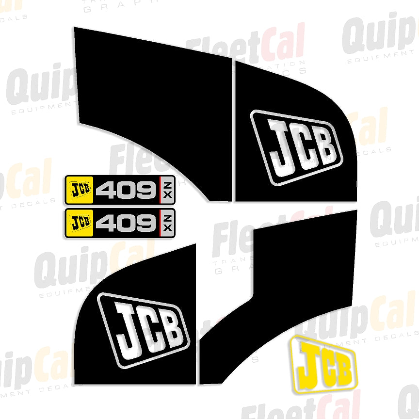 JCB 409ZX Wheel Loader Marking Decal Set – Truck and Equipment Decals