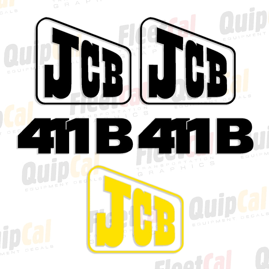 JCB 411B Wheel Loader Marking Decal Set – Truck and Equipment Decals