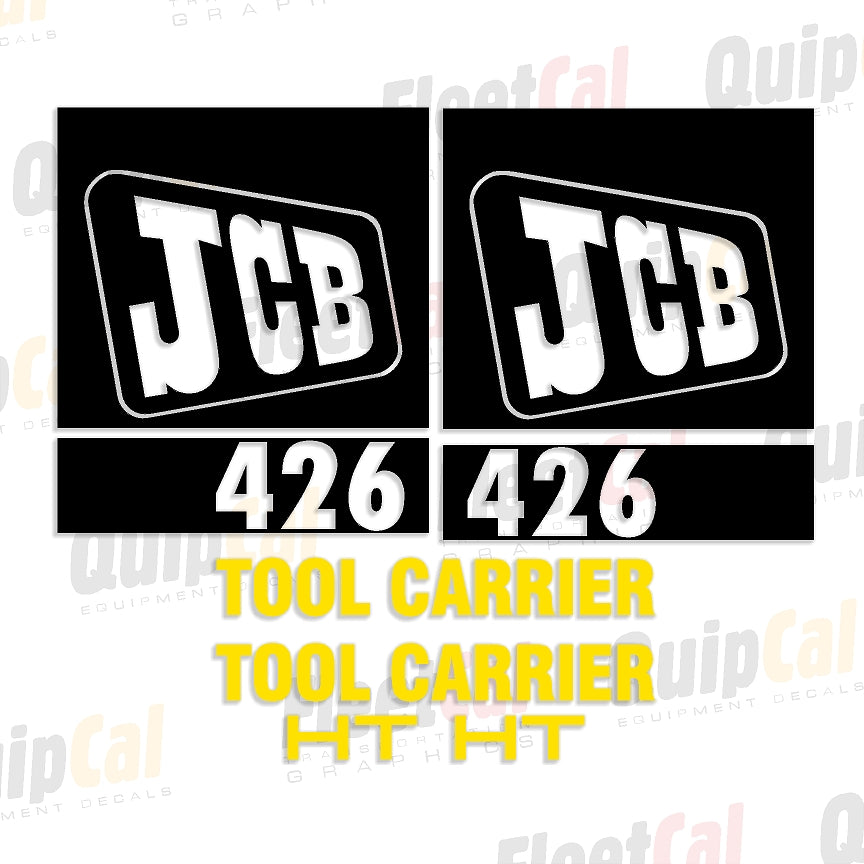 JCB 426 HT Tool Carrier Wheel Loader Marking Decal Set (Late 1990s Mod ...