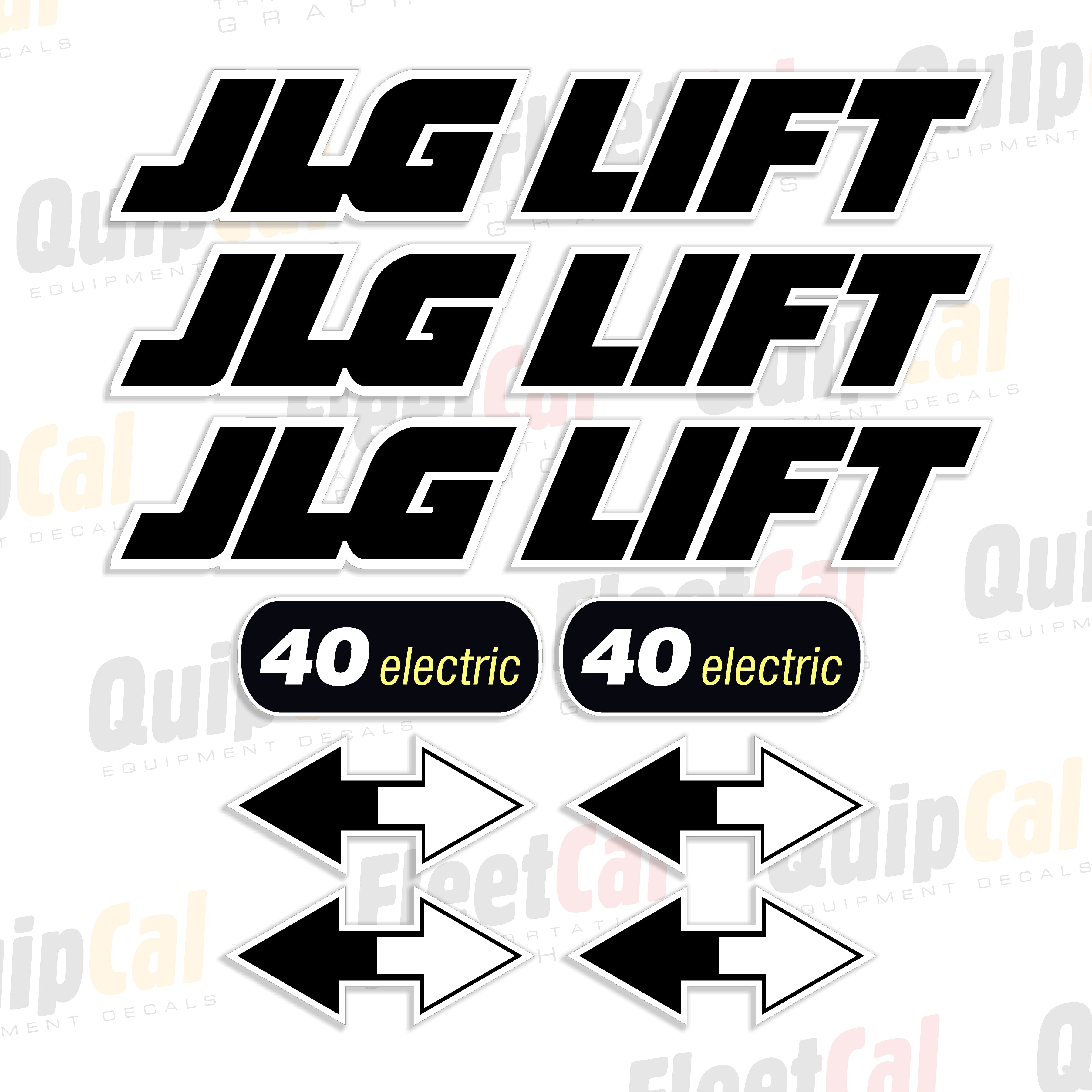 JLG 40 Electric Articulated Manlift Marking Decal Set – Truck and ...