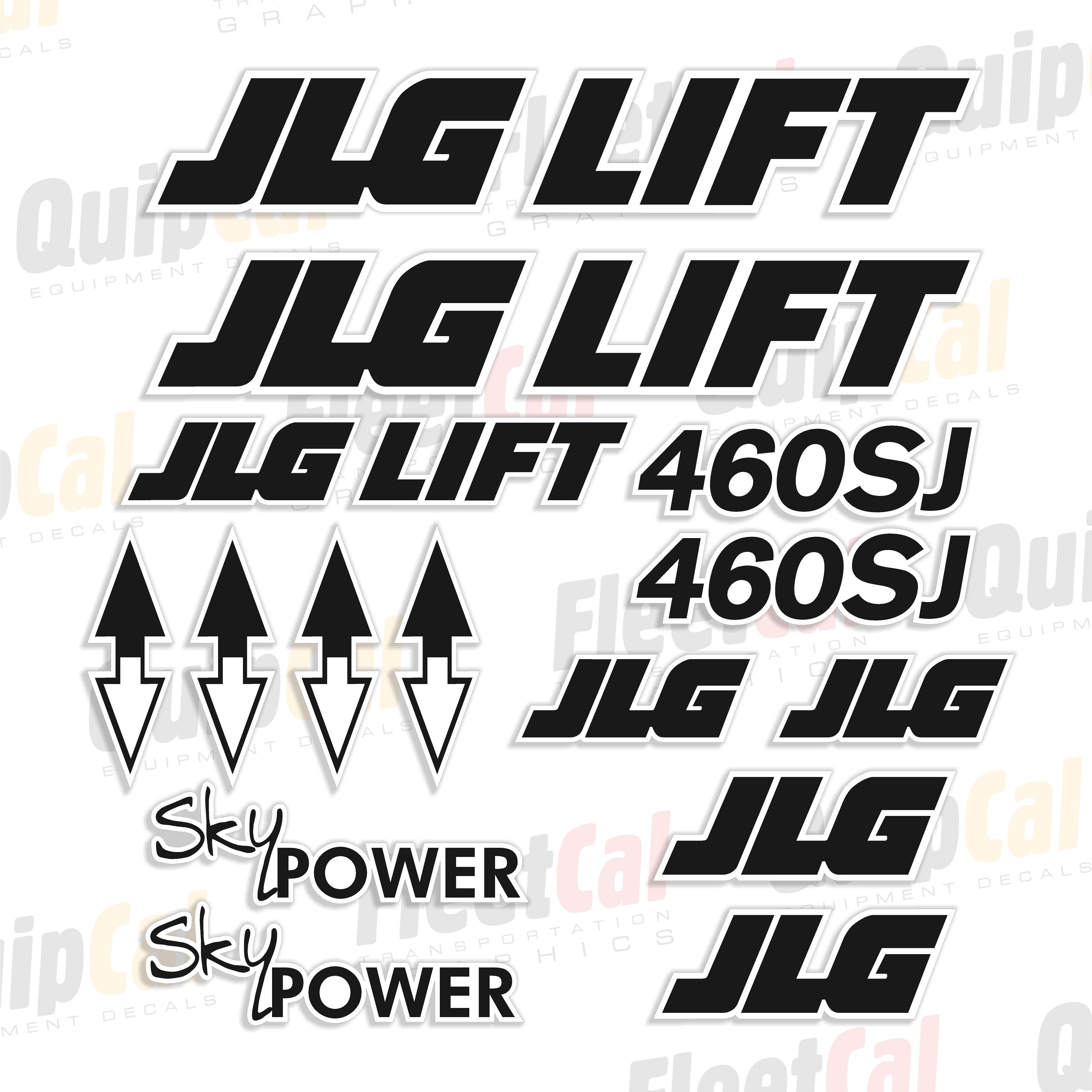 JLG 460SJ Telescopic Boom Lift with Sky Power Marking Decal Set – Truck ...