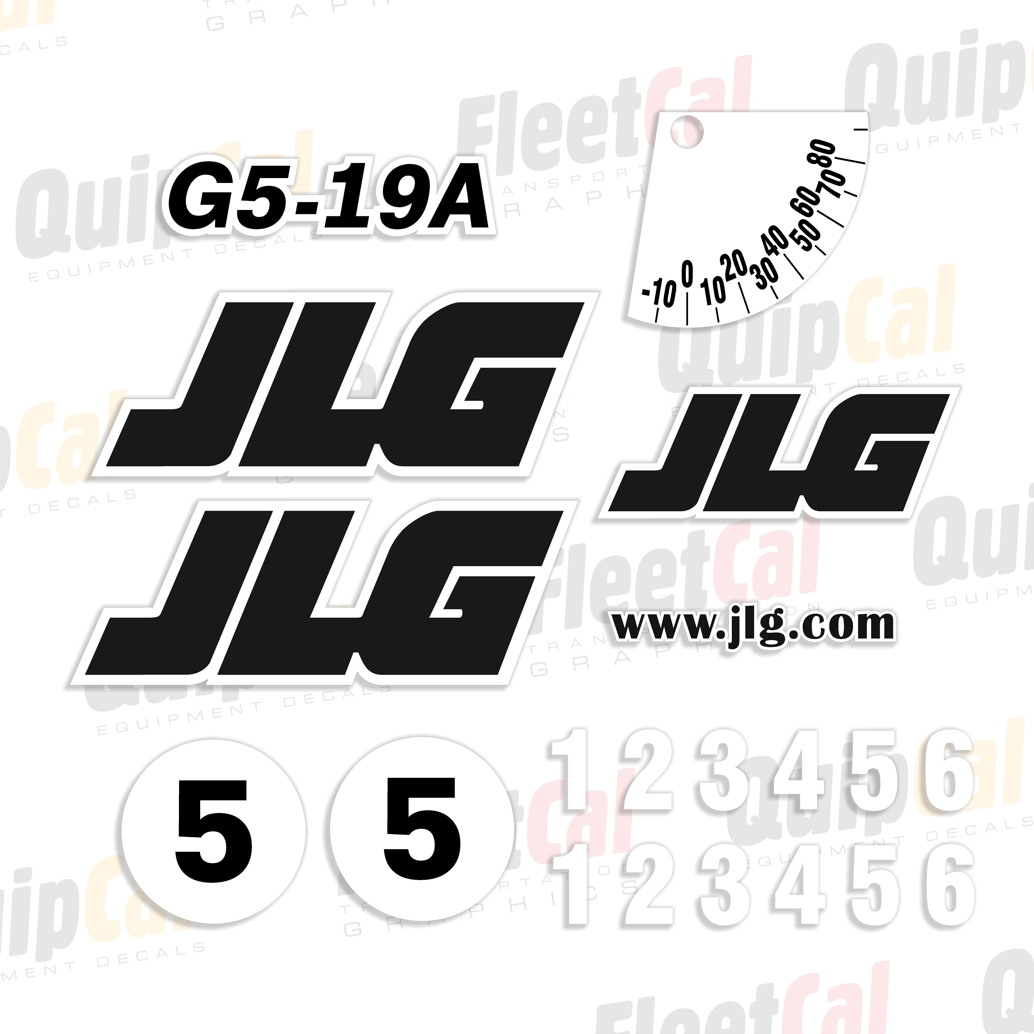 JLG G5-19A Telehandler 2019 and Newer Marking Decal Set – Truck and ...