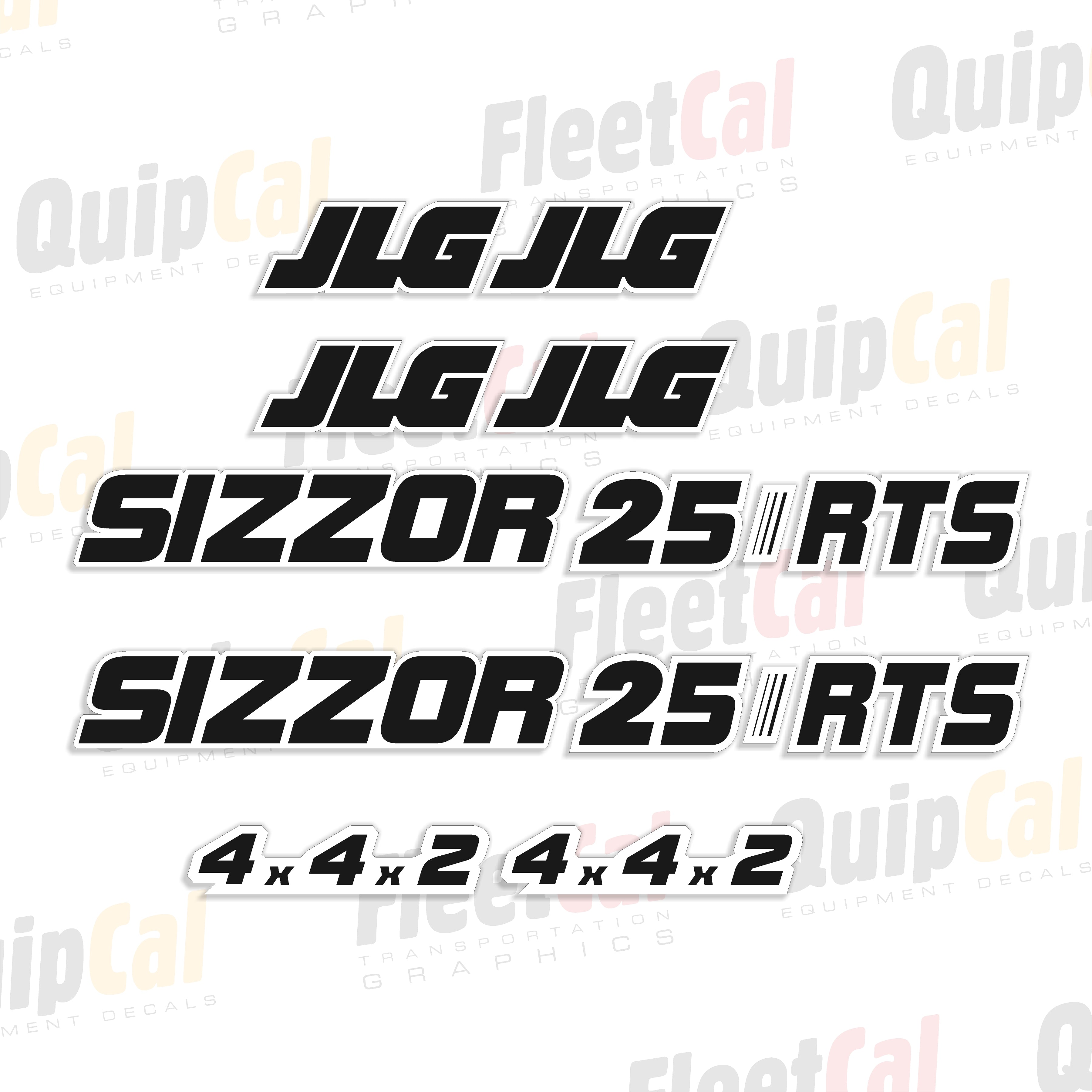 JLG SIZZOR 25 RTS 4x4x2 Scissor Lift Marking Decal Set – Truck and ...