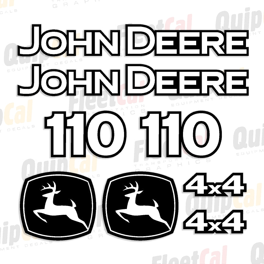 John Deere 110 Backhoe Marking Decal Set – Truck and Equipment Decals