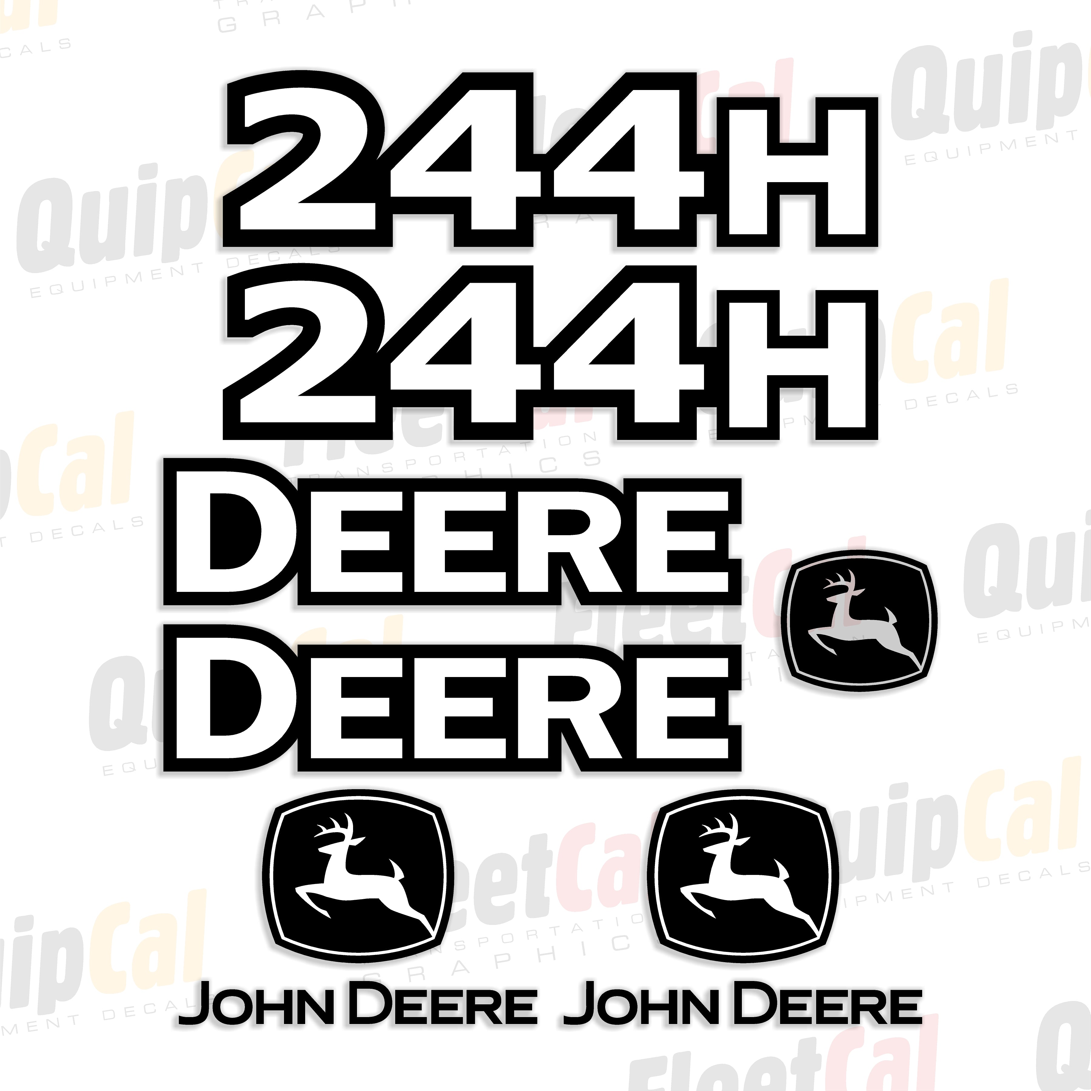 John Deere 244H Wheel Loader Late Model Decal Set – Truck and Equipment ...