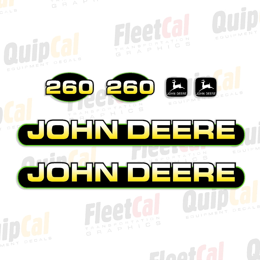 John Deere 260 2000s Model Marking Decal Set – Truck and Equipment Decals