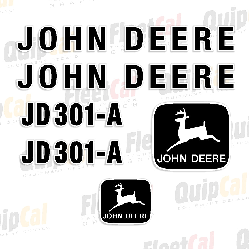 John Deere 301A Backhoe Marking Decal Set – Truck and Equipment Decals
