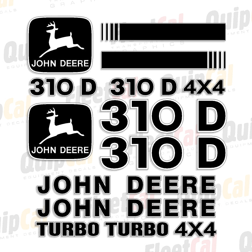 John Deere 310D Backhoe Marking Decal Set Early – Truck and Equipment ...