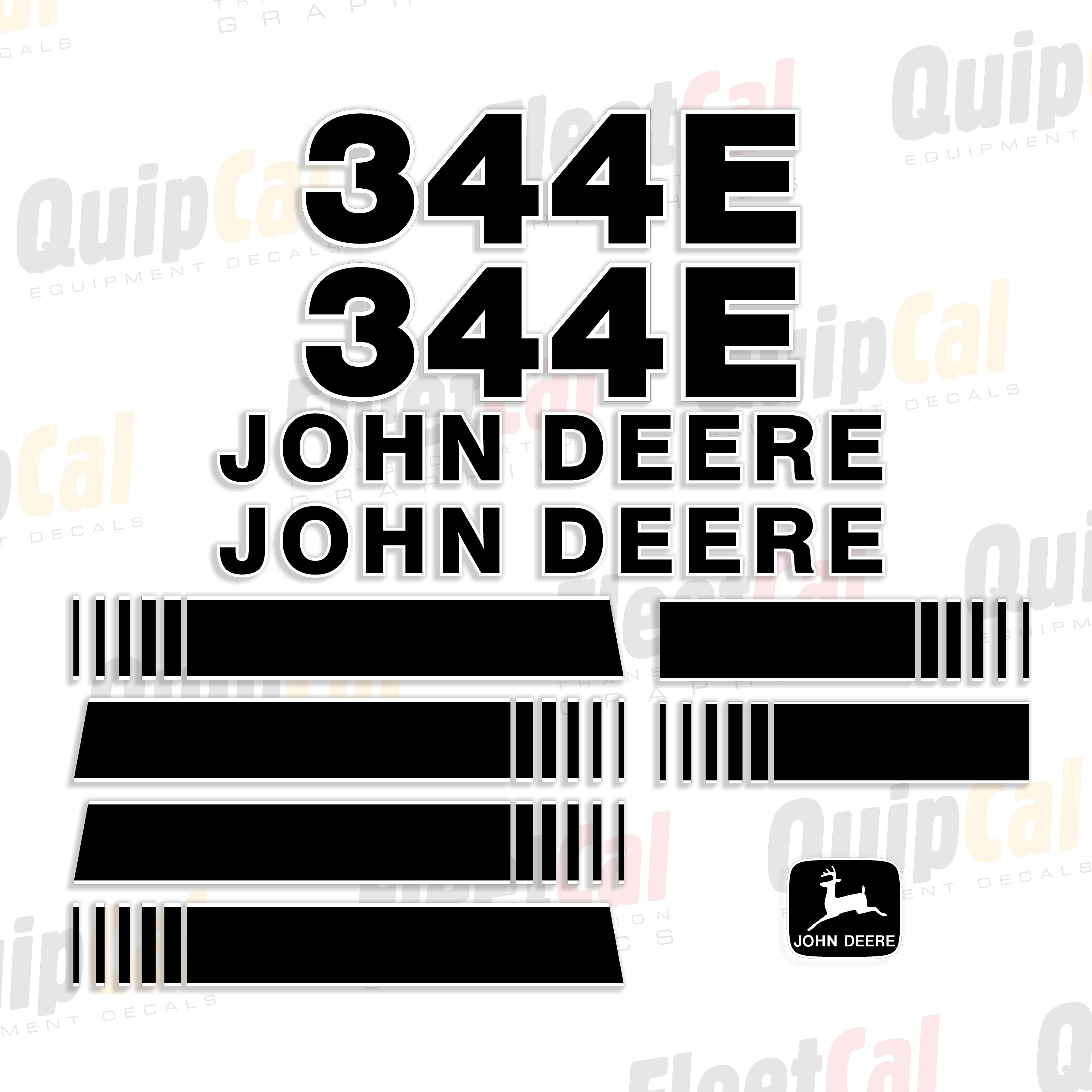 John Deere 344E Wheel Loader Early Model Decal Set – Truck and ...
