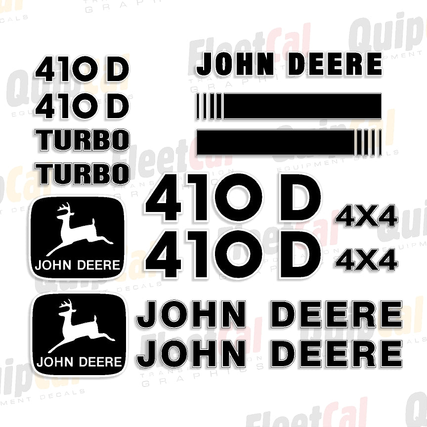 John Deere 410D Backhoe Marking Decal Set Early Model – Truck and ...