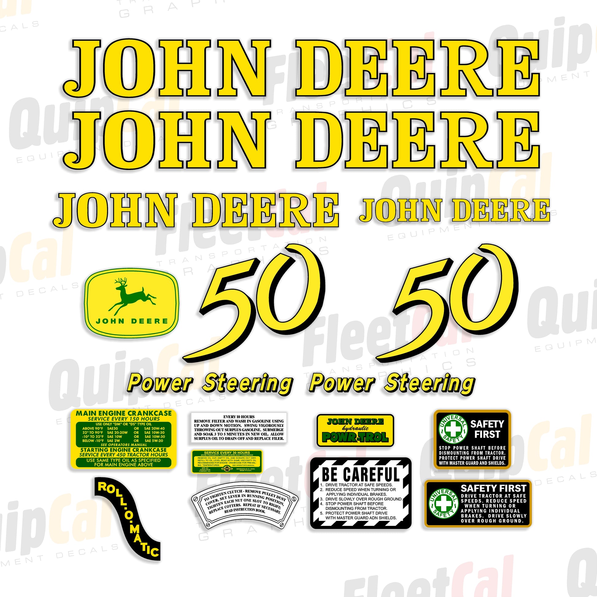 John Deere 50 Tractor Decal Set – Truck and Equipment Decals