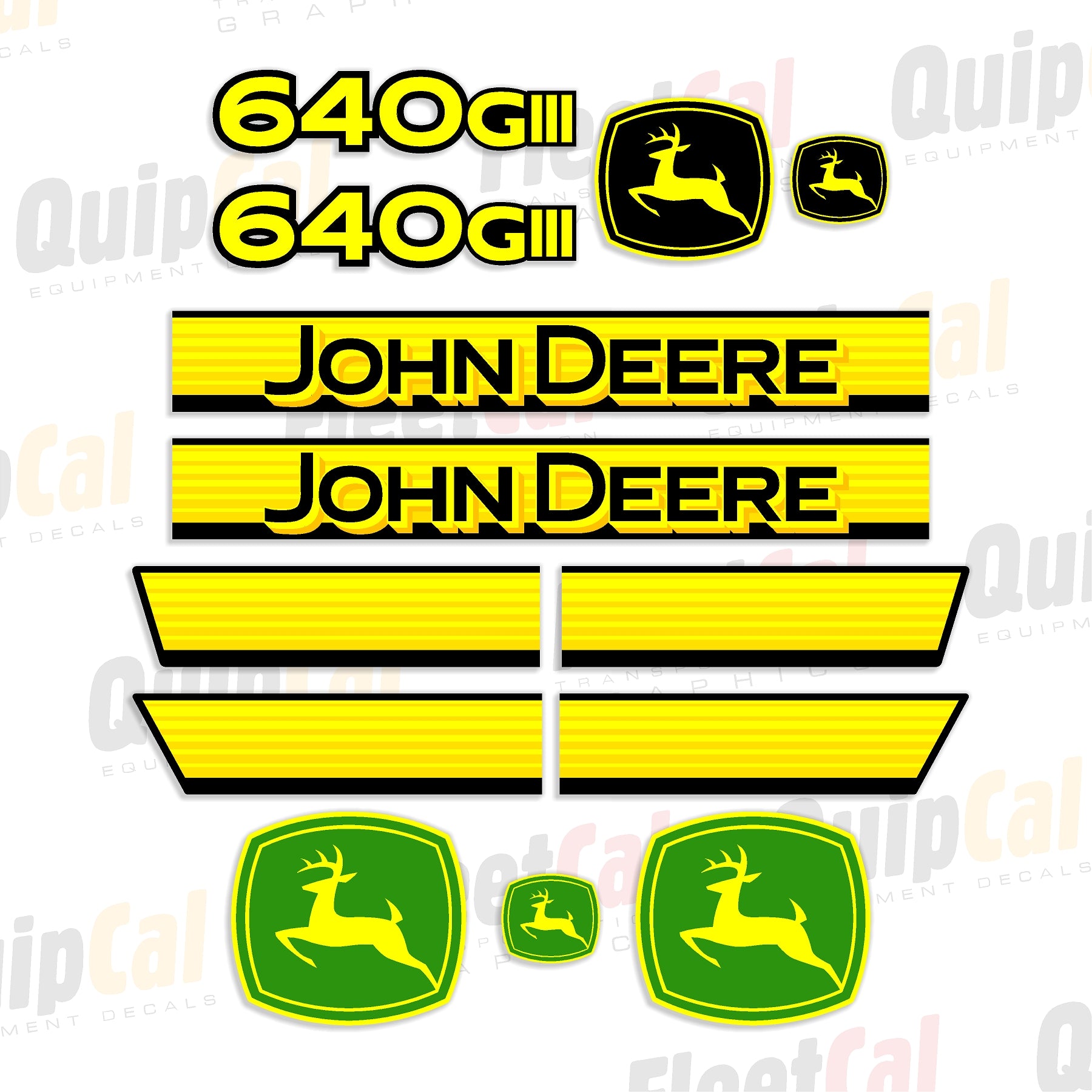 John Deere 640G-III Green Machine Decal Set – Truck and Equipment Decals