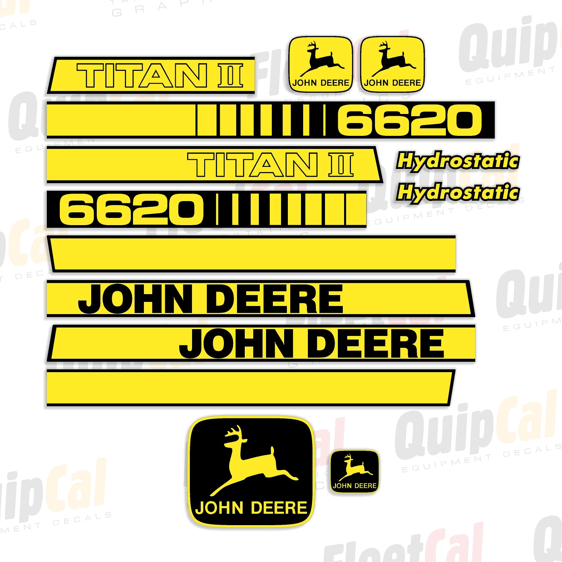 John Deere 6620 Titan II Combine Marking Decal Set – Truck and ...
