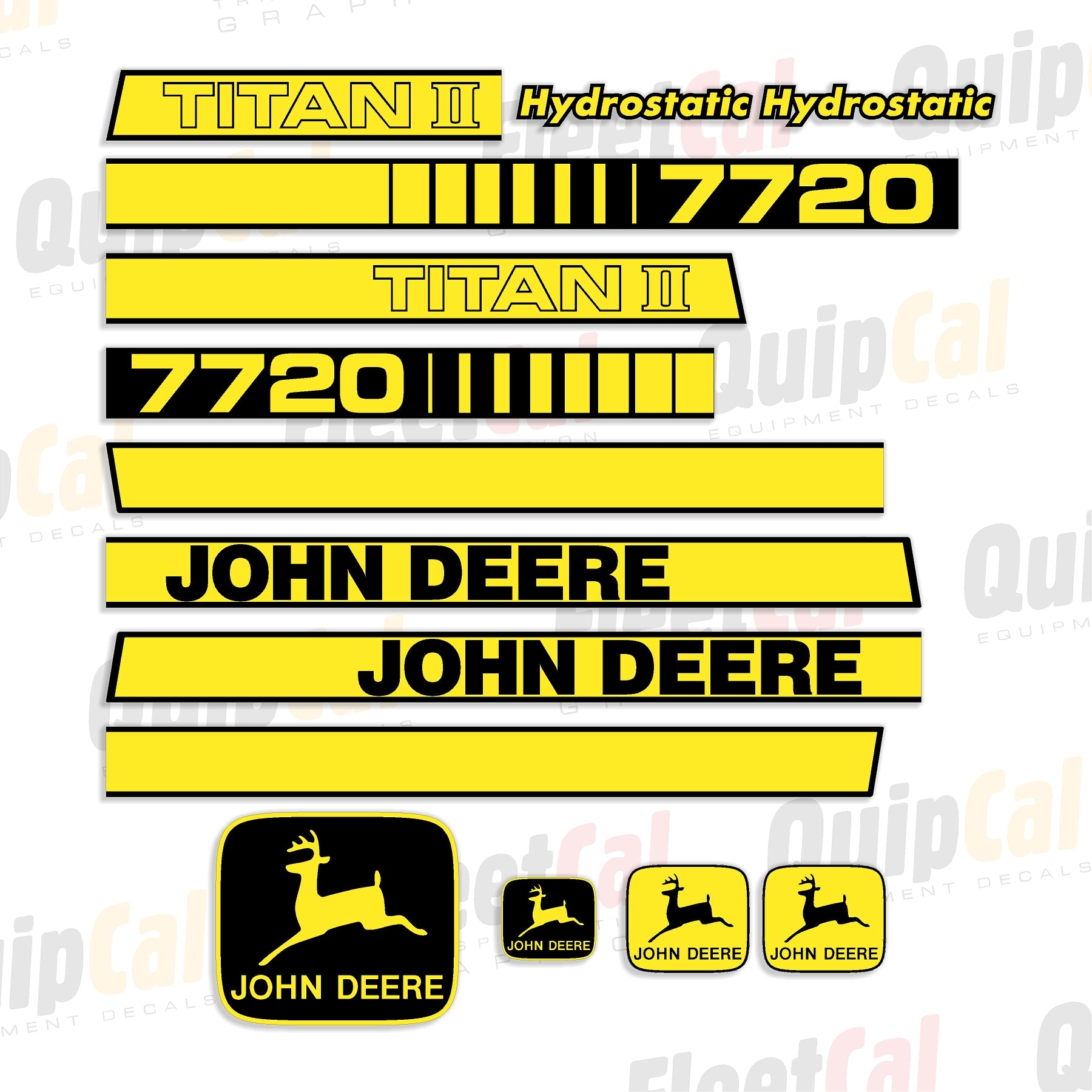 John Deere 7720 Titan II Combine Marking Decal Set – Truck and ...